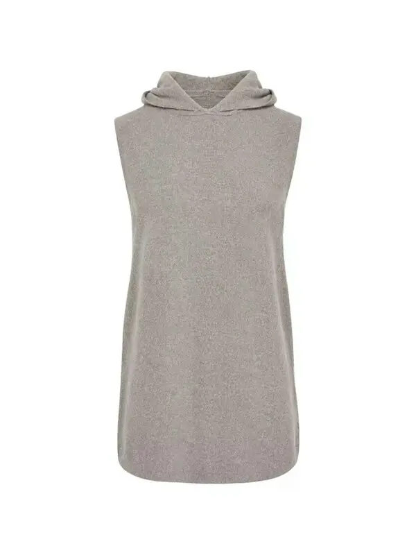 Rick Owens Sleeveless Hooded Sweater - Neutrals