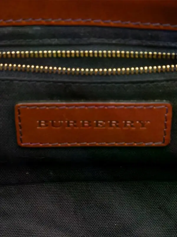 Burberry Leather And House Check Canvas Crossbody Bag