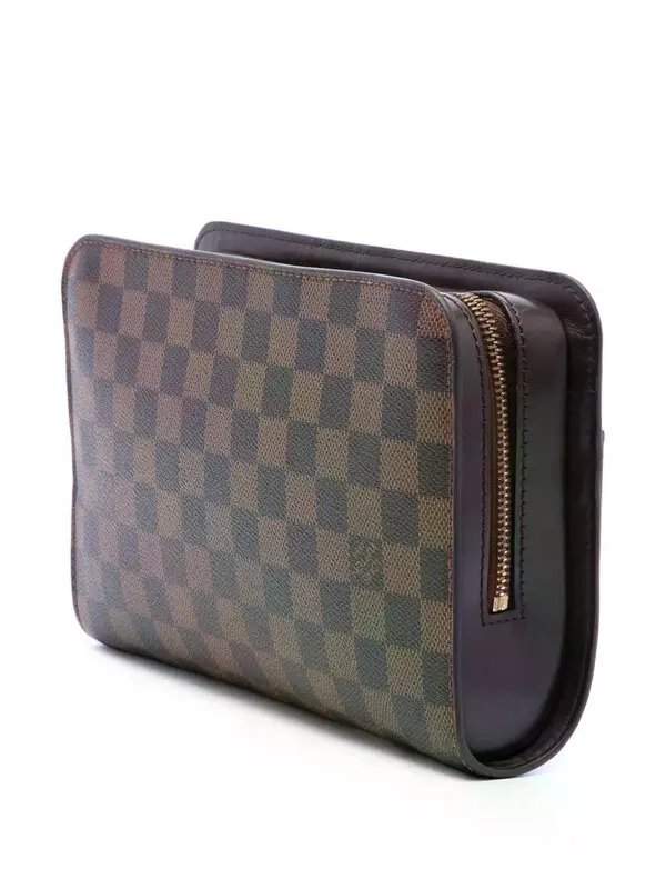 LOUIS VUITTON Damier Ebene Saint Louis Pochette Clutch Bag