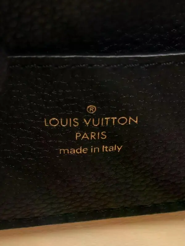 LOUIS VUITTON Grained Calfskin Pont 9 Soft Pm Crossbody Bag - Black