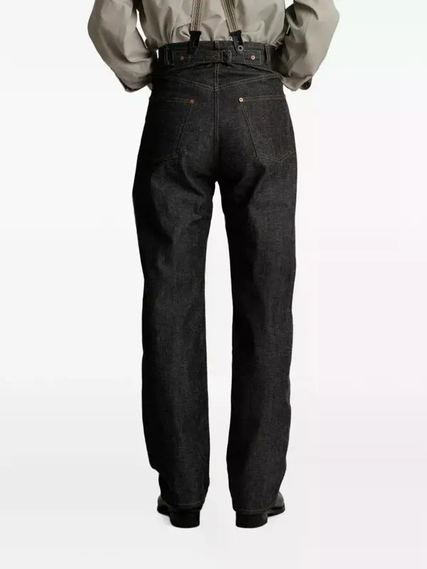 TAIGA TAKAHASHI Buckle-strap Straight-leg Jeans