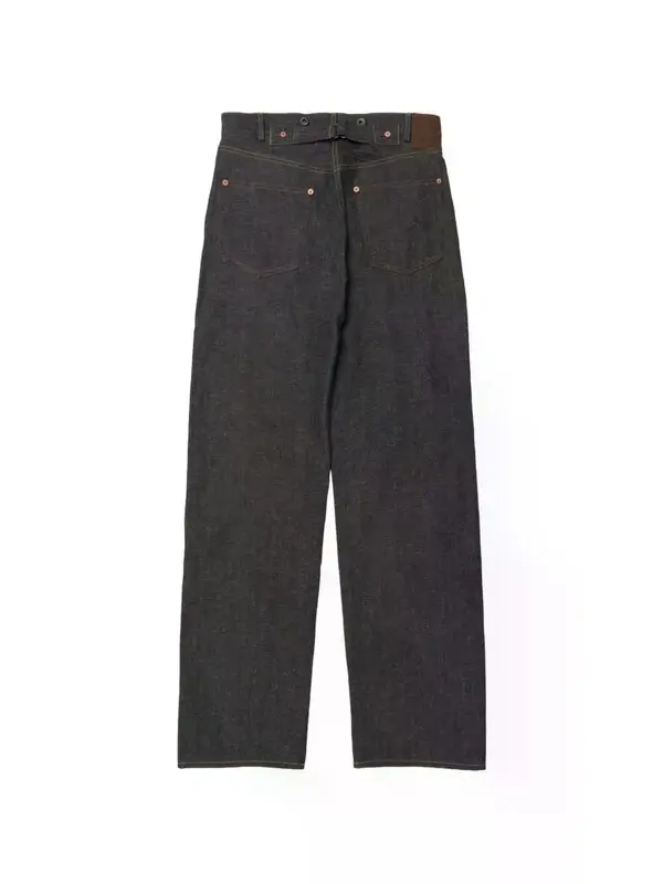 TAIGA TAKAHASHI Buckle-strap Straight-leg Jeans