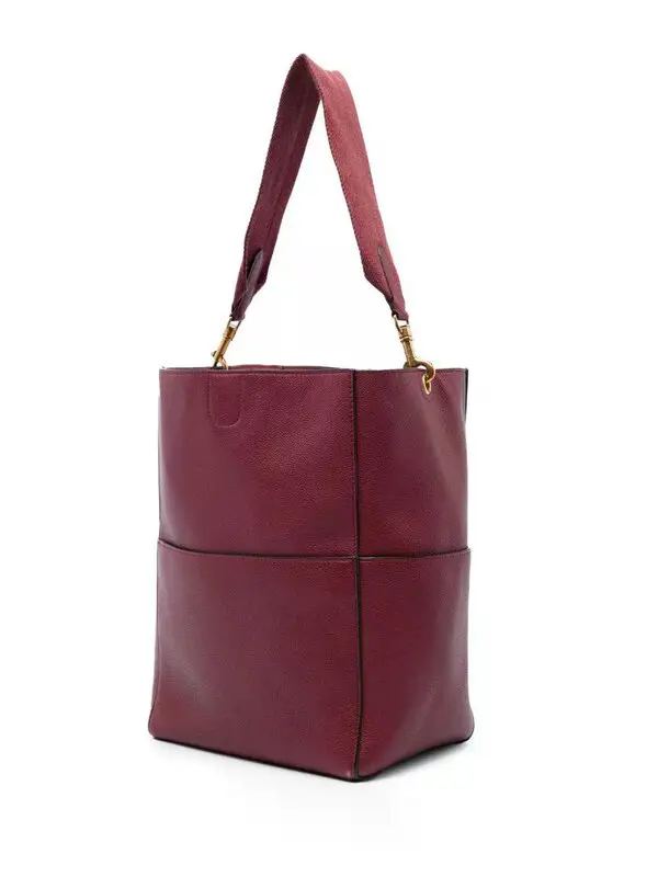 Celine 2018 Medium Leather Seau Sangle Bucket Bag Satchel