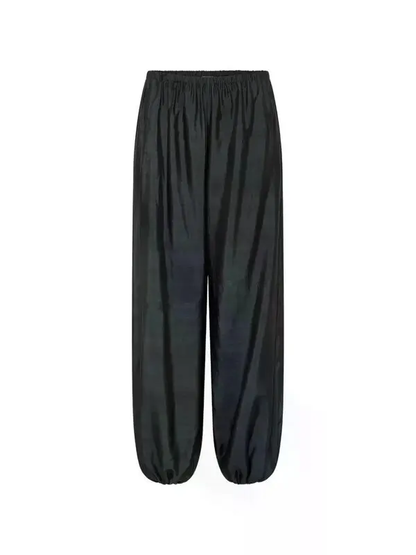 ST. AGNI Silk Balloon Trousers - Black