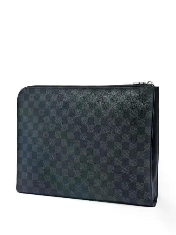 LOUIS VUITTON Damier Graphite Pochette Jour Gm Clutch Bag
