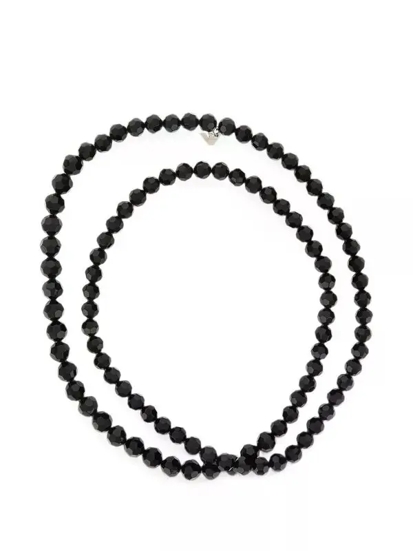 Emporio Armani Faceted-bead Necklace - Black