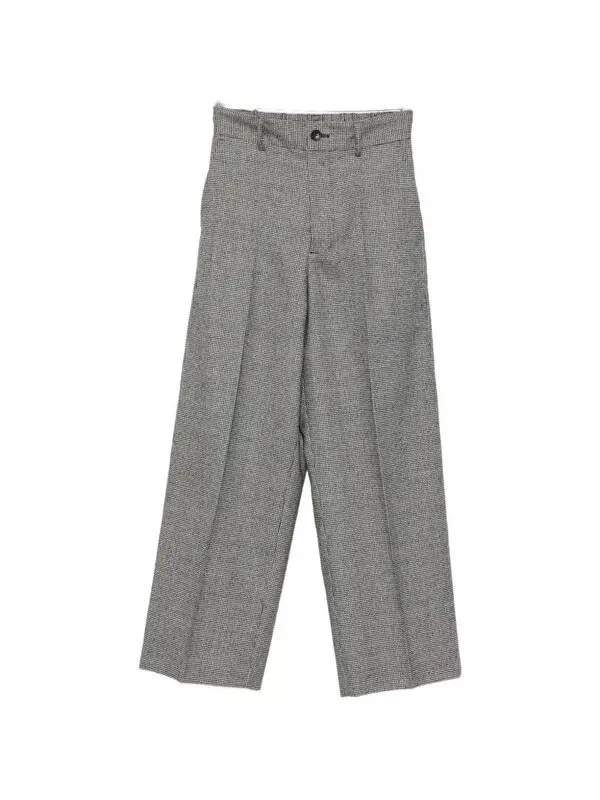 NICHOLSON & NICHOLSON Houndstooth Pattern Straight-leg Trousers