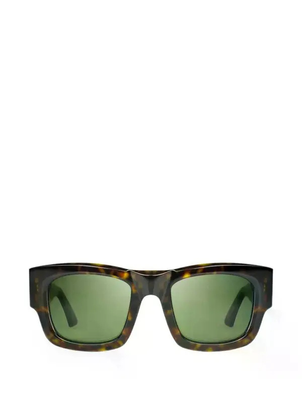 BUGATTI Tortoiseshell-effect Rectangle-frame Sunglasses