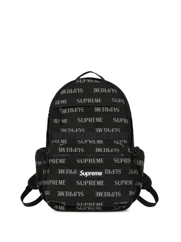 Supreme All-over Logo Print Backpack - Black