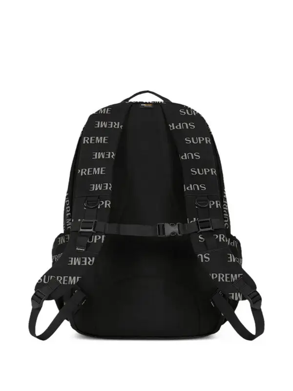 Supreme All-over Logo Print Backpack - Black