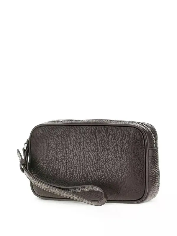 Emporio Armani Grained Leather Clutch Bag