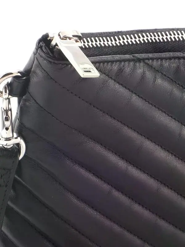 Saint Laurent Classic Monogram Wristlet Pouch Matelasse Chevron Leather Medium Clutch Bag