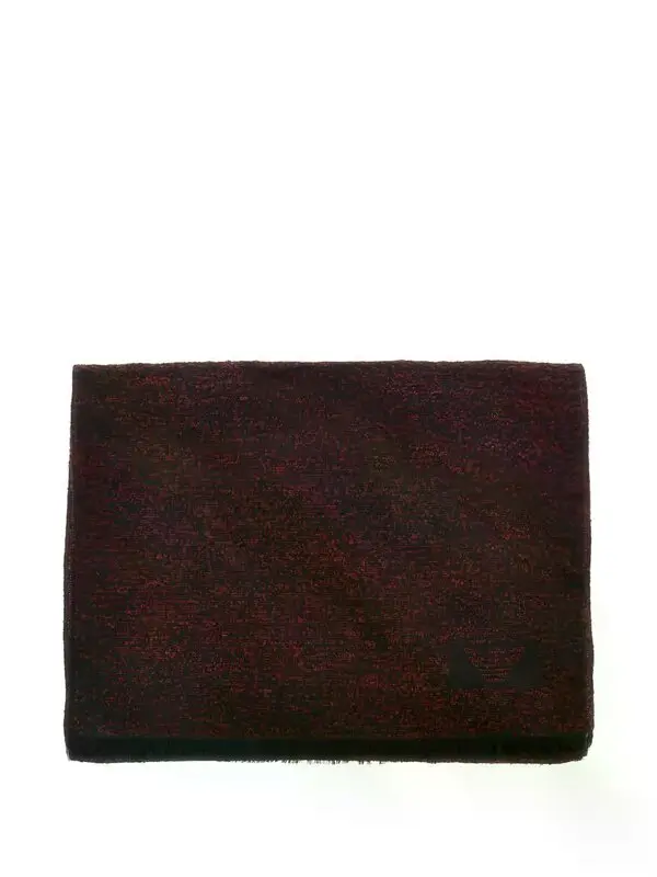 Emporio Armani Logo-jacquard Frayed Scarf