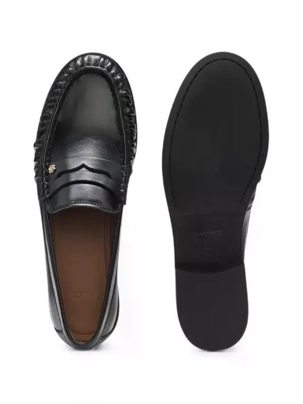 BOSS Lycia Leather Moccasins With Double B Monogram