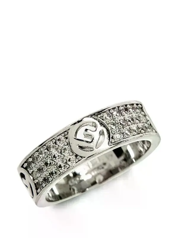Fendi F Is Crystal-embellished Pavé Ring