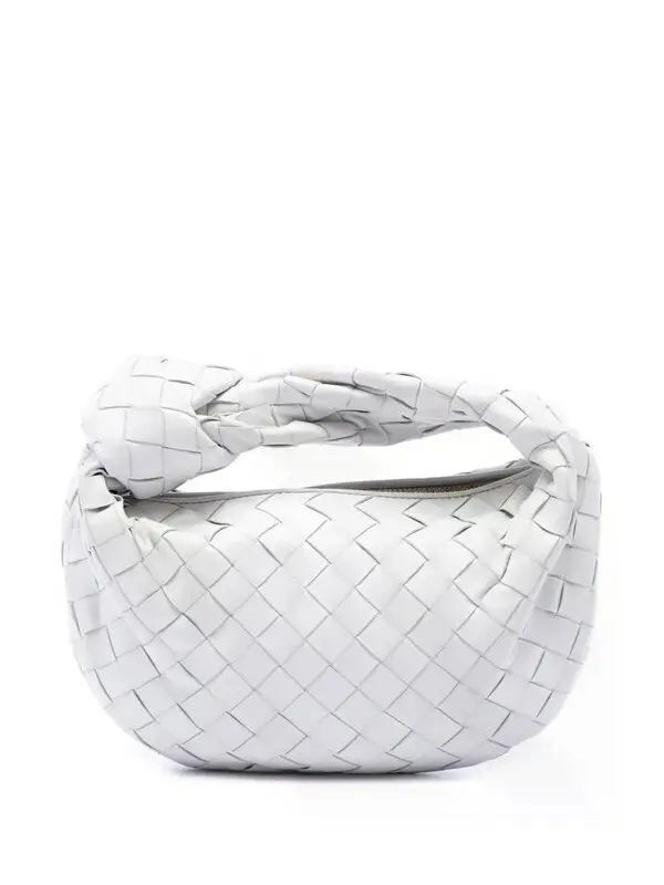 Bottega Veneta 2012-2026 Mini Nappa Intrecciato Jodie Hobo Bag - White