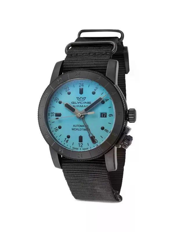 GLYCINE Airman Gmt 42mm Watch - Blue