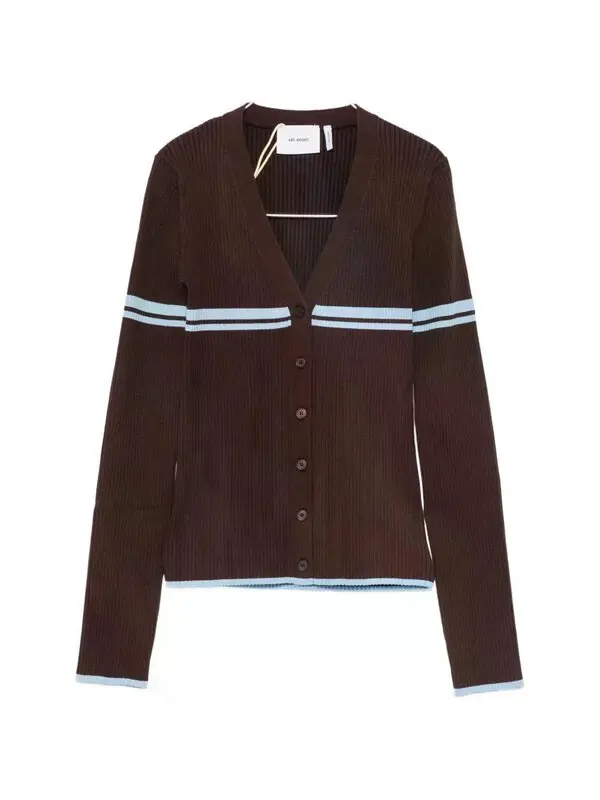 Axel Arigato Fleur Ribbed Stripe Detail Cardigan