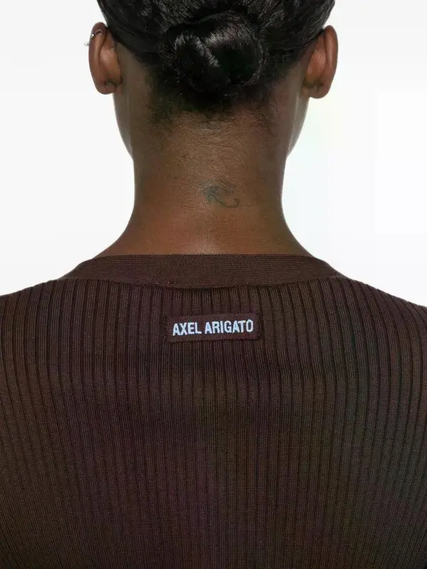 Axel Arigato Fleur Ribbed Stripe Detail Cardigan