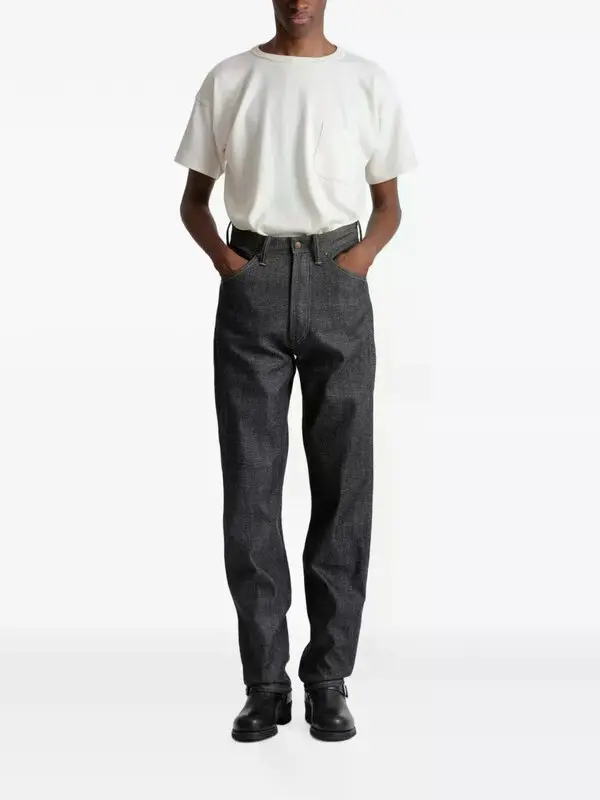 TAIGA TAKAHASHI Buckle-strap Straight-leg Jeans