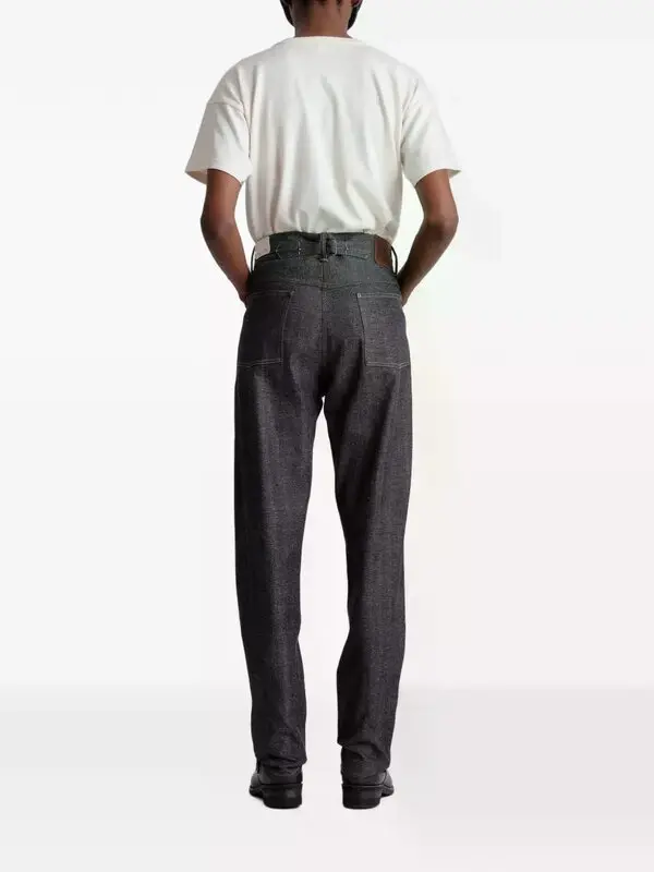 TAIGA TAKAHASHI Buckle-strap Straight-leg Jeans