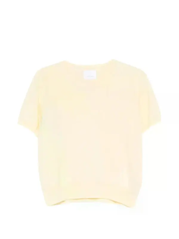 IVORY PARIS Petal Short-sleeve Sweater - Yellow