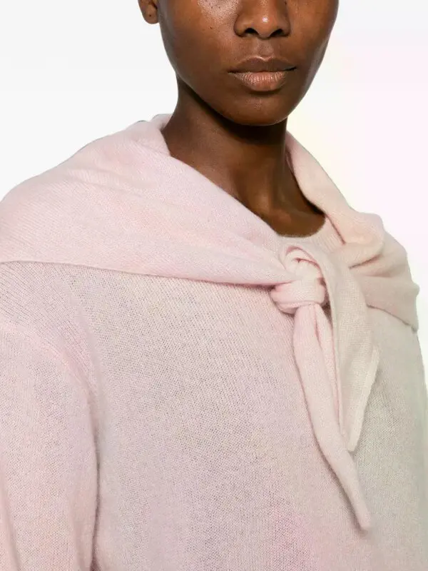 IVORY PARIS Tie-detail Sweater - Pink