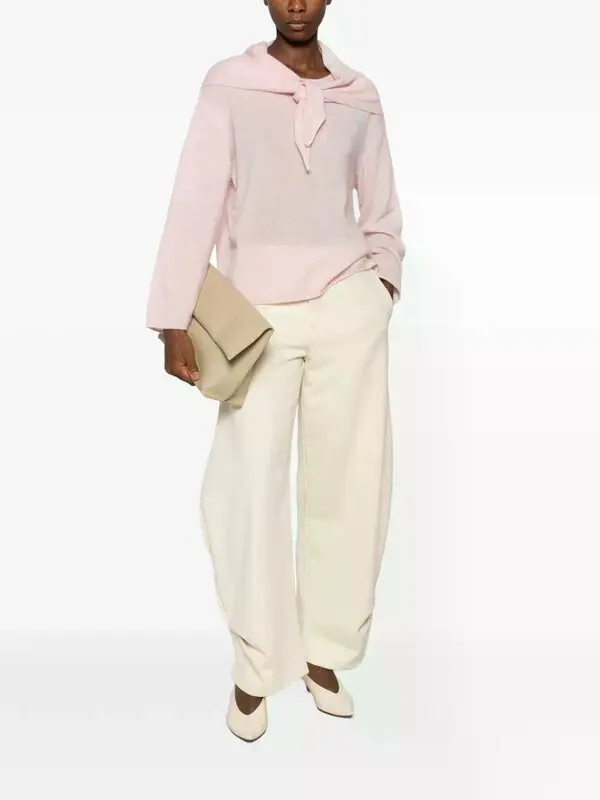 IVORY PARIS Tie-detail Sweater - Pink