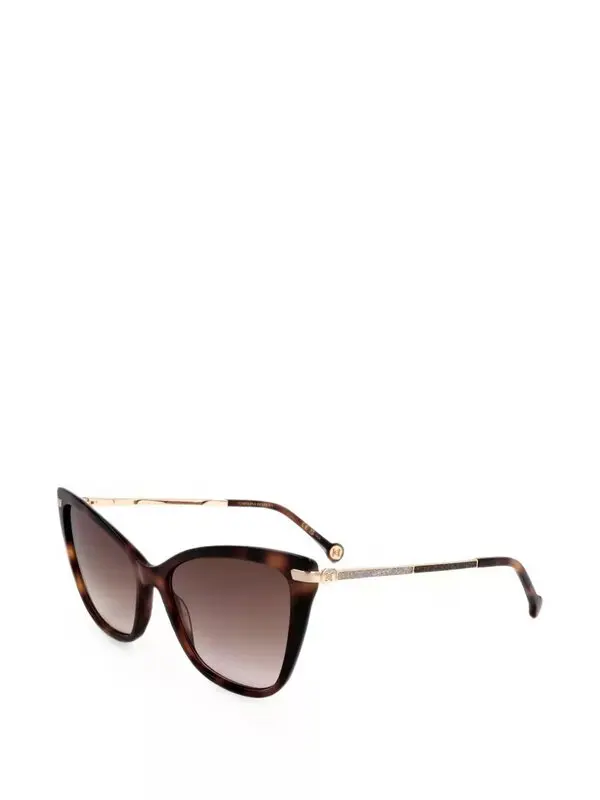 Carolina Herrera Tortoiseshell-effect Cat-eye Sunglasses