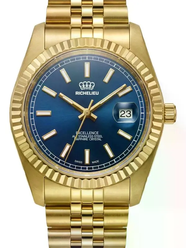 RICHELIEU SWISS Excellence Fluted-bezel 41mm Watch