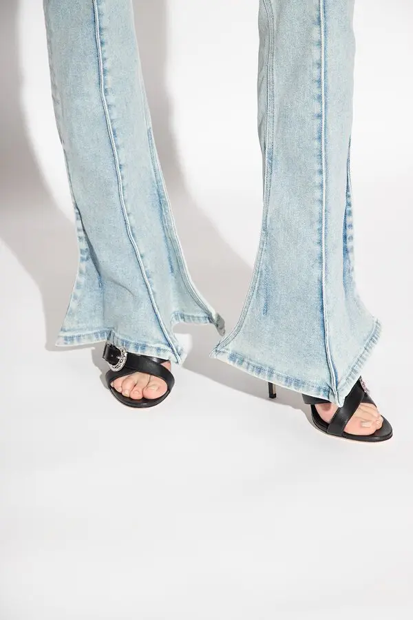 Paris Texas Buckle-detail Mules