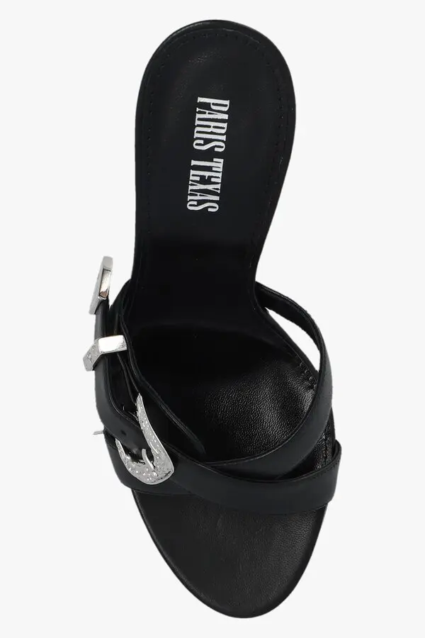 Paris Texas Buckle-detail Mules