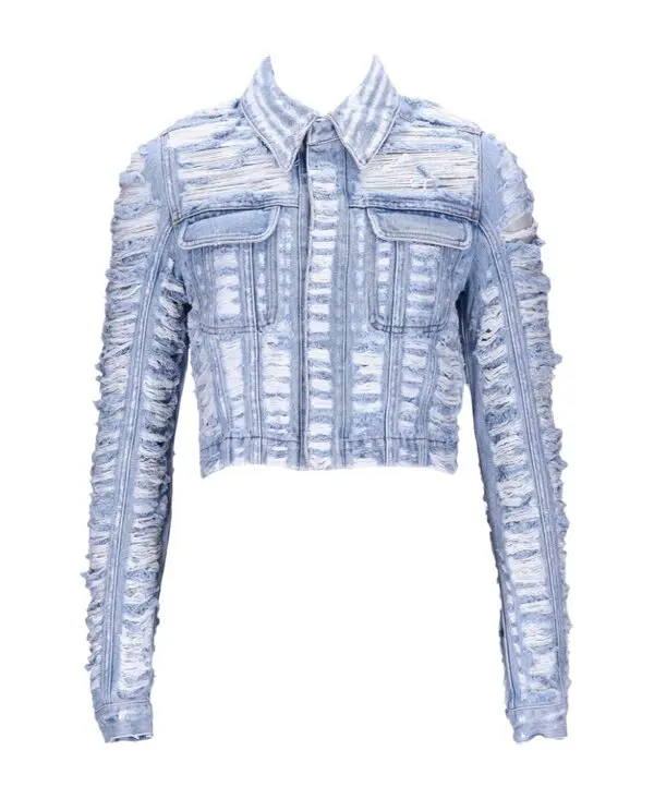 DIESEL® De-slimmy-fsc Distressed Denim Jacket