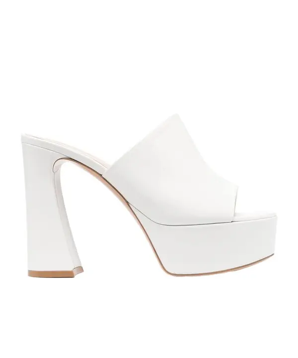 GIANVITO ROSSI Holly Platform Heeled Sandals - White