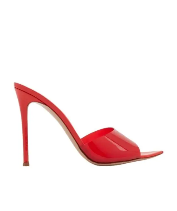 GIANVITO ROSSI Square-headed High-heeled Sandals - Red
