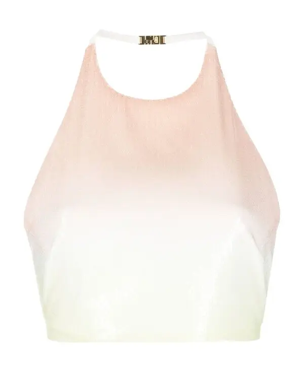 Gcds Degrade Sequin Top - White