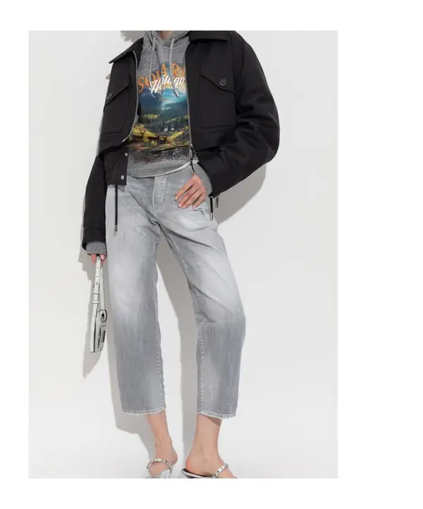Dsquared2 Printed Distressed Hoodie