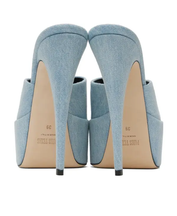 Paris Texas Marina 145mm Denim Mules