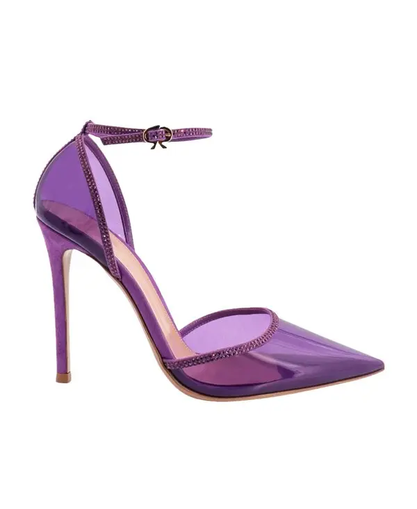 GIANVITO ROSSI Crystal Sabin Buckle-strapped Pumps - Purple