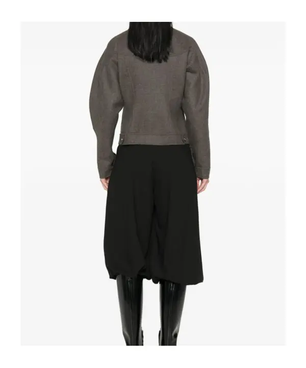 Max Mara Felt Textured Long Sleeve Jacket