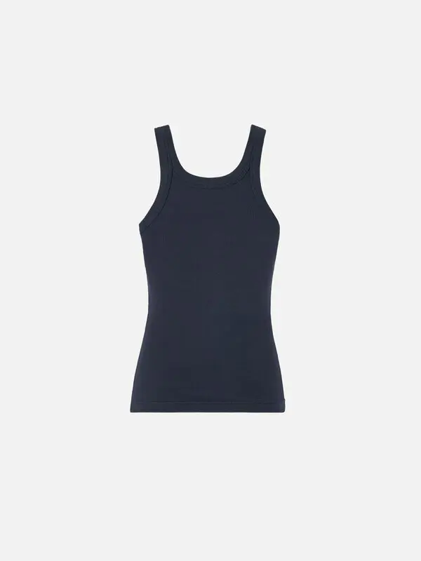 Pinko 3d Logo Ribbed Vest Top