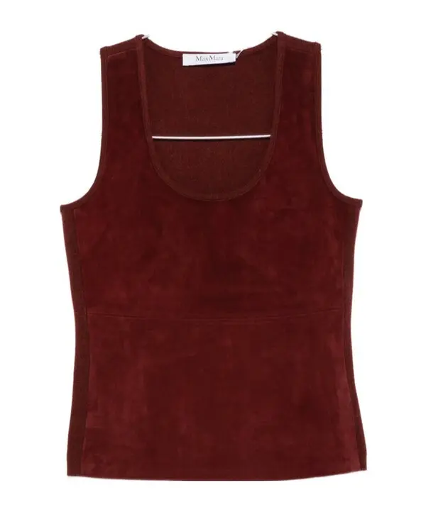 Max Mara Sleeveless Ribbed Trim Top