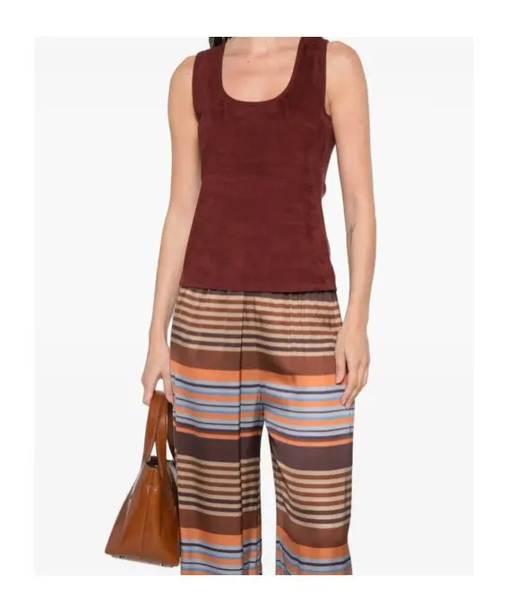 Max Mara Sleeveless Ribbed Trim Top