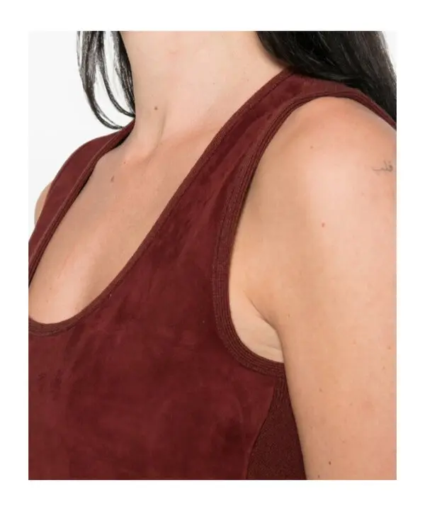Max Mara Sleeveless Ribbed Trim Top