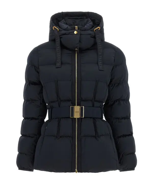 Elisabetta Franchi Long-sleeved Padded Jacket - Black