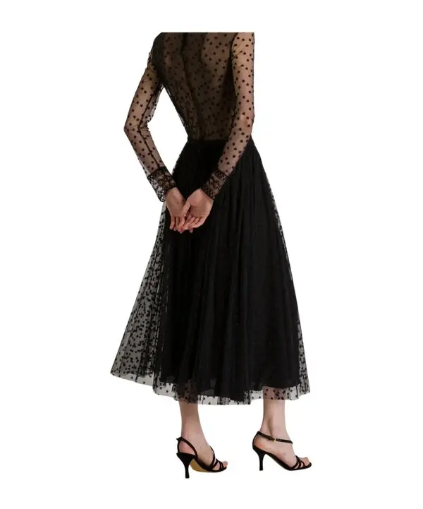 Alberta Ferretti Layered Maxi Skirt - Black