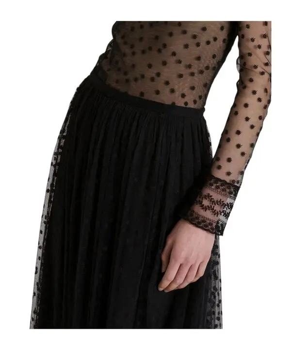 Alberta Ferretti Layered Maxi Skirt - Black