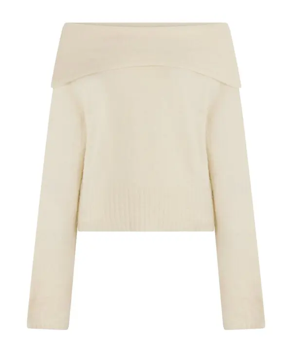 Giuseppe Di Morabito Off-the-shoulder Long-sleeve Sweater - Light Beige