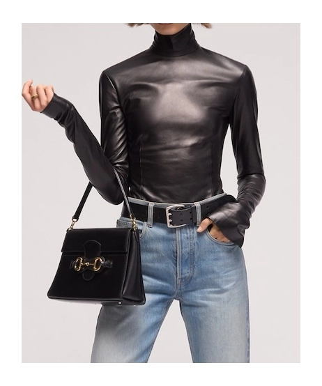 Gucci Soft Nappa Turtleneck Top