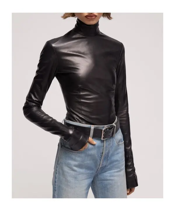 Gucci Soft Nappa Turtleneck Top